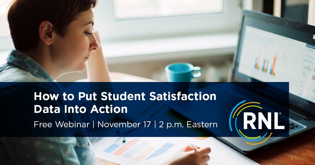 Upcoming Webinar: How to Put Student Satisfaction Data Into Action
